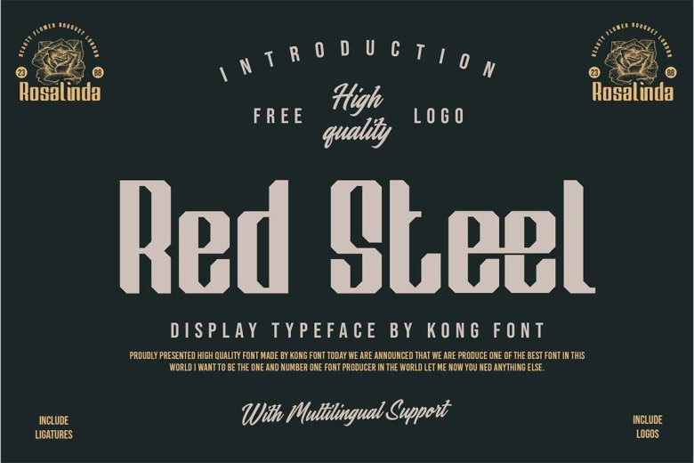 Red Steel Font - Dafont Free