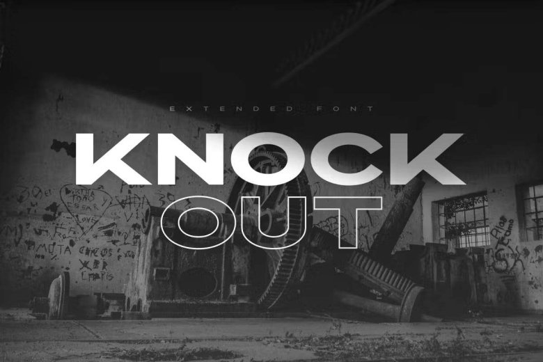 Knockout Font - Dafont Free